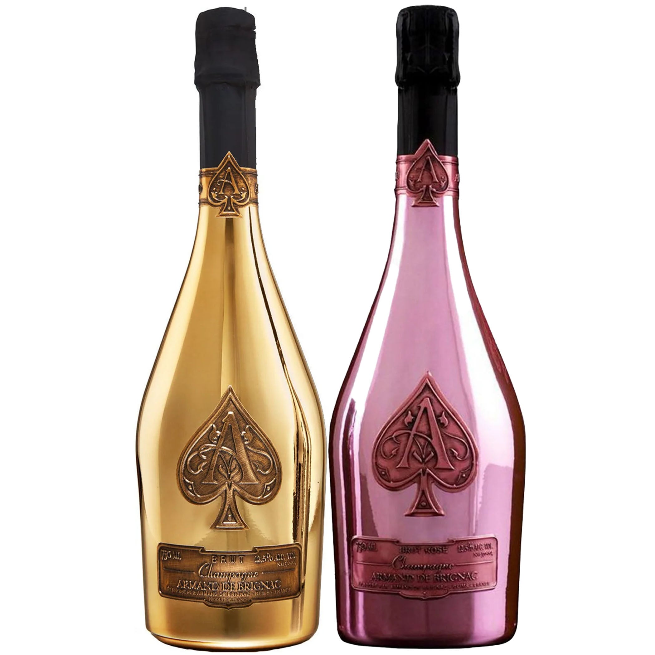 Armand De Brignac Ace of Spades Brut Gold & Rose Champagne Bundle ...